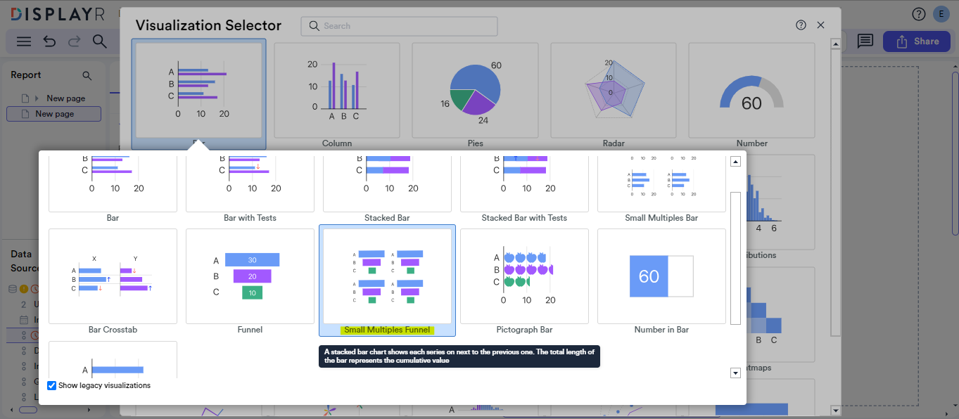 How to Make Each Funnel in a Small Multiple Funnel Visualization One Color – Displayr Help