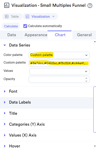 How to Make Each Funnel in a Small Multiple Funnel Visualization One Color – Displayr Help
