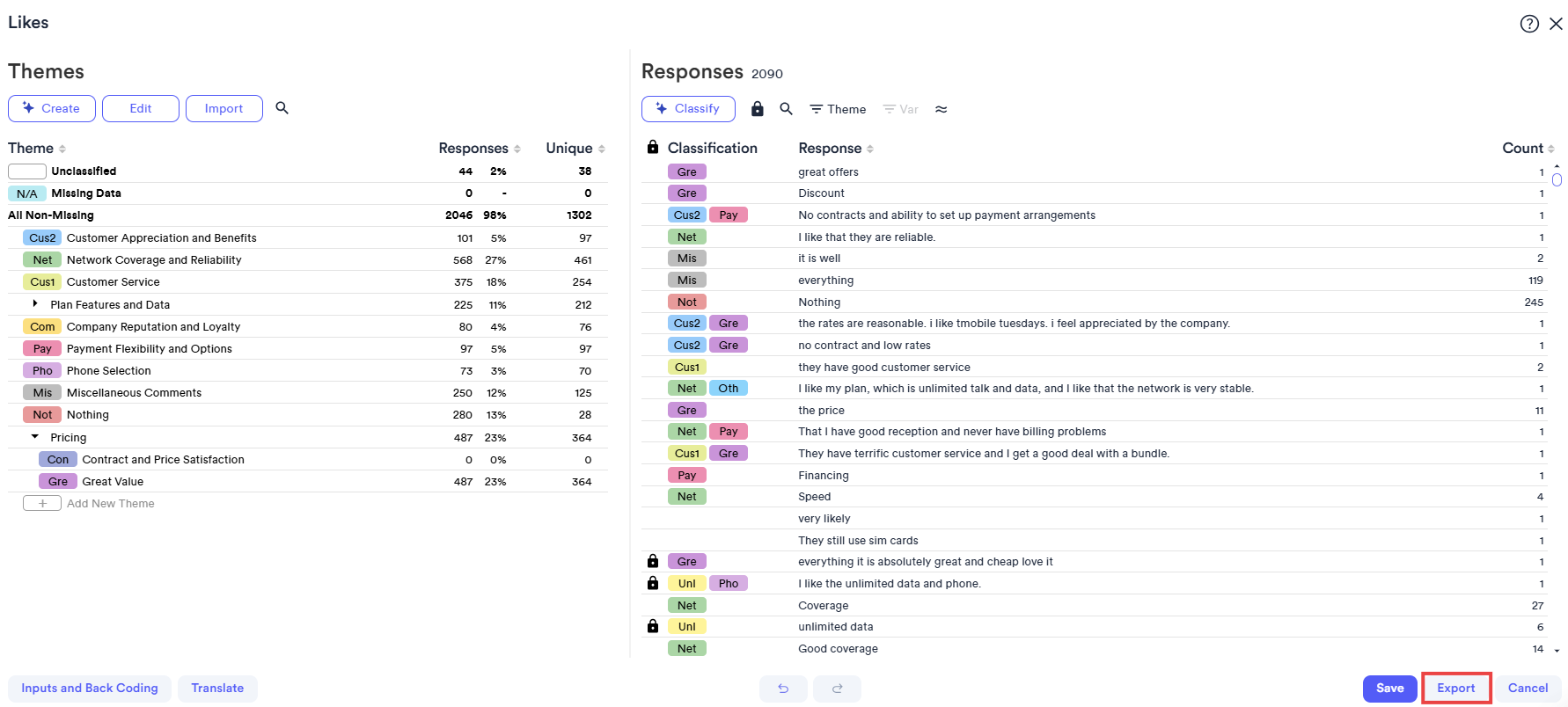 How To Reuse An Existing Categorization Code Frame In A Different Document Displayr Help