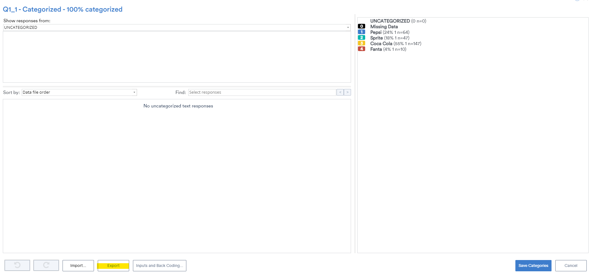How To Use A Categorization In A Different Document Displayr Help