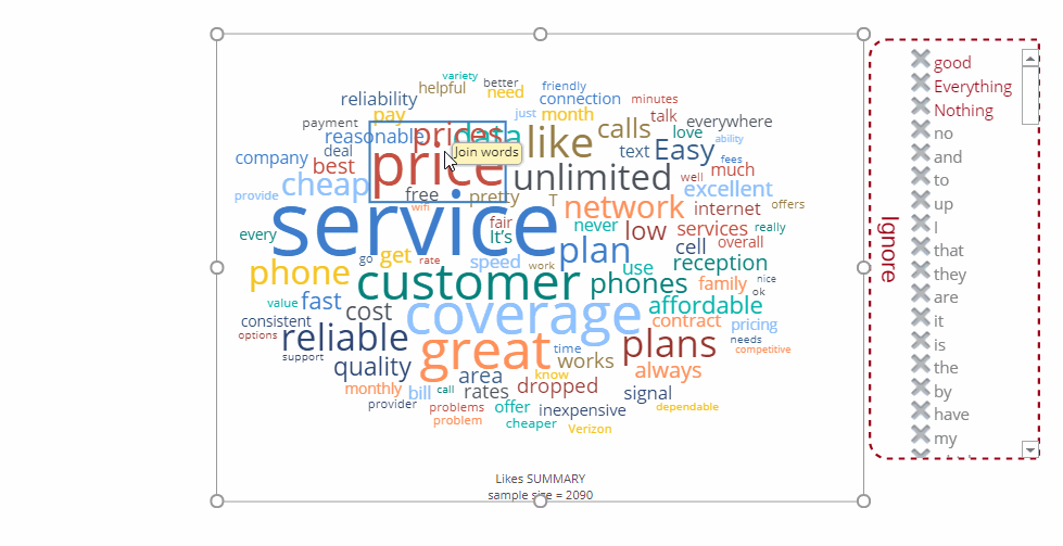 How to Create and Combine Words or Phrases in Word Clouds – Displayr Help