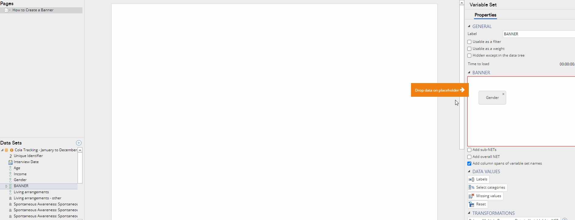 How to Create and Customize a Banner – Displayr Help