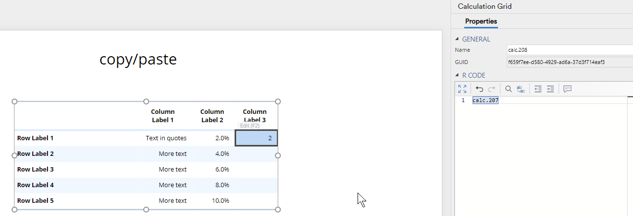 How to Use Calculation Grid in Displayr – Displayr Help