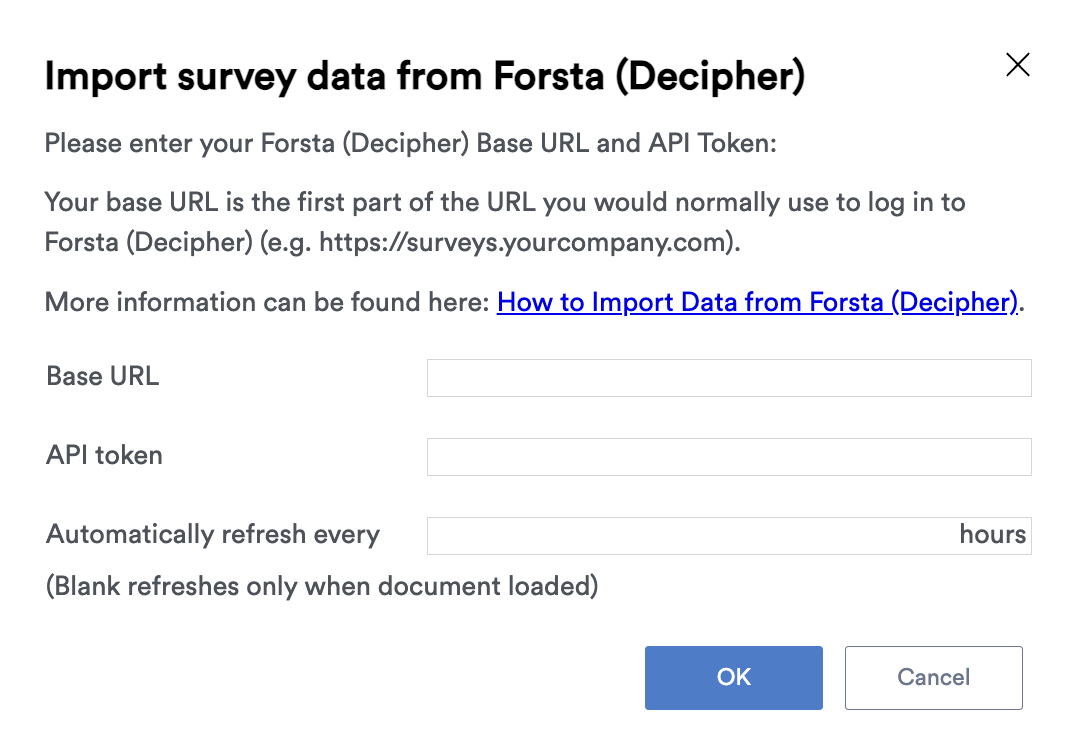 How to Import Data from Forsta (formerly Decipher) – Displayr Help