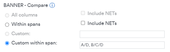 How To Specify Columns To Be Compared In A Table Displayr Help