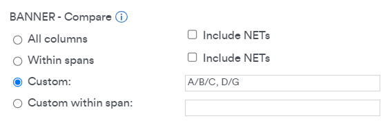How to Specify Columns to be Compared in a Table – Displayr Help