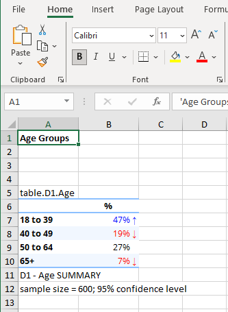 How to Update an Excel Document from Displayr – Displayr Help
