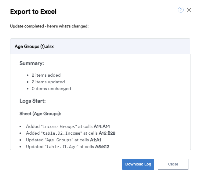 How To Update An Excel Document From Displayr Displayr Help