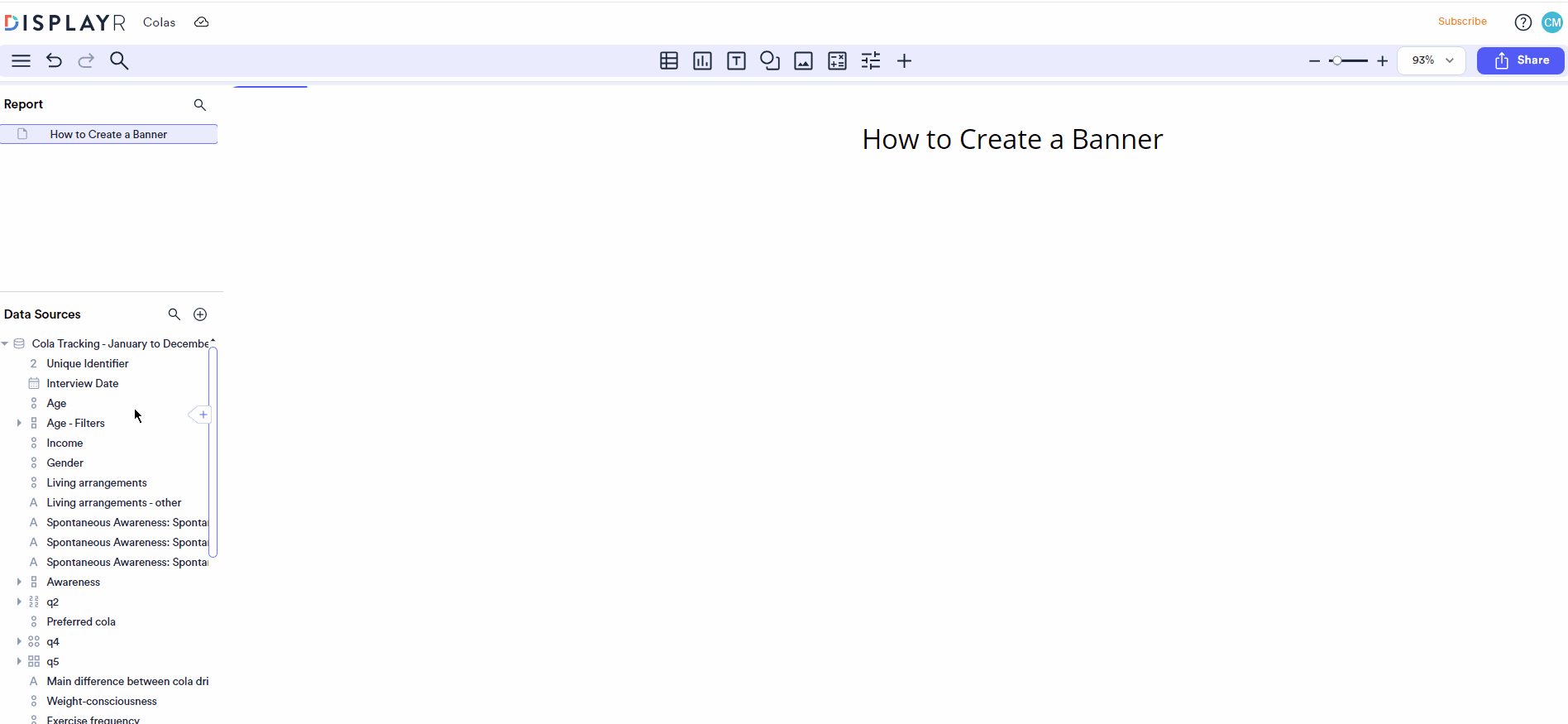 How to Create and Customize a Banner – Displayr Help