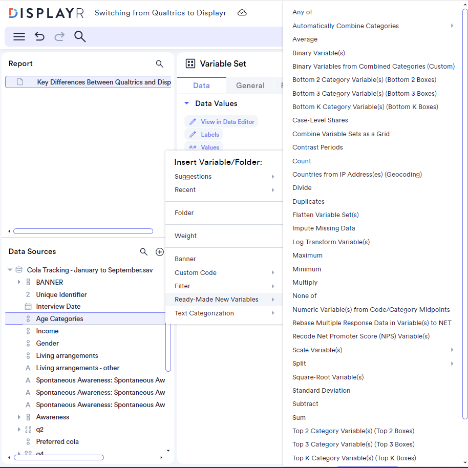 Key Differences Between Qualtrics and Displayr – Displayr Help