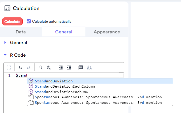 How to Perform Mathematical Calculations Using R – Displayr Help