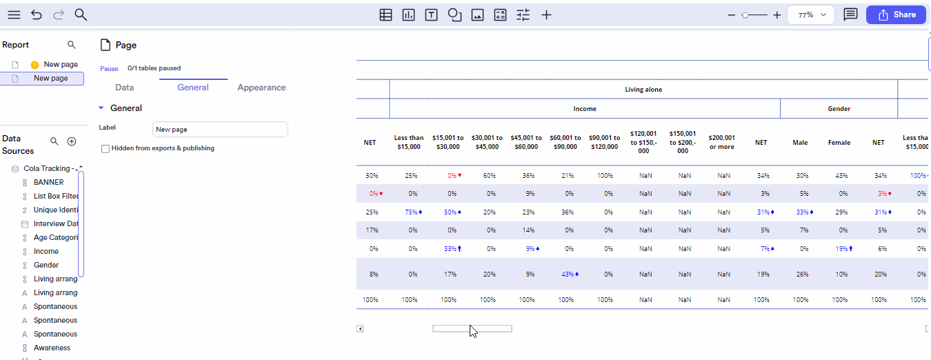 How To Freeze Columns And Rows Displayr Help